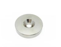 China Neodymium Permanent Rare Earth Ring Magnets with M3 Countersink Holes - N35 to N52 Grade, ±0.05mm Tolerance for sale