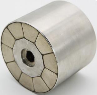 China Permanent Neodymium Motor Magnets NiCuNi Coating Bright Silver Color for sale