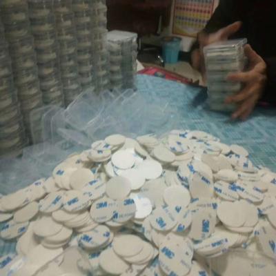 China N35 Neodymium Disc Magnets 10x1mm with 3M Double-Sided Tape for Industrial Use for sale