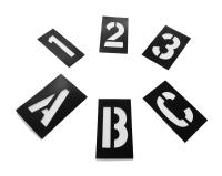 China Traffic PVC Plastic Letter Stencil For Public Place Black for sale