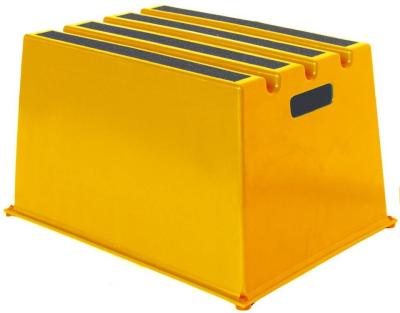 China Polyethylene Safety Plastic Single Step Stool Non Slip Stackable for sale