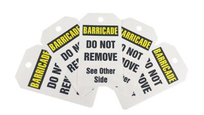 China Customized Plastic Risk Indicating Tag for Industrial Application for sale