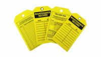 China Long Lasting Durable Plastic Safety Tag WarningTags With Custom Logo for sale