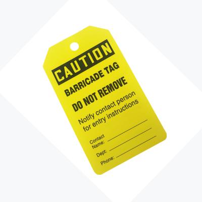 China Long Lasting Plastic Safety Tag for Enhanced Workplace Safety for sale