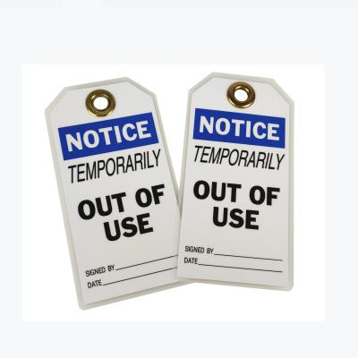 China Custom Design Plastic Safety Tag For Industrial Safety And Effectiveness for sale