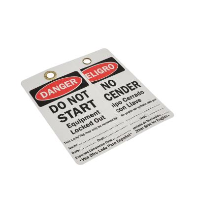 China Industrial Plastic Safety Tag With Waterproof And Durable Feature for sale