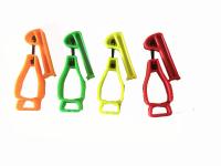 China Multi-Color Custom Logo Plastic Glove Clips for Labor Work Safety Interlock Clips for sale