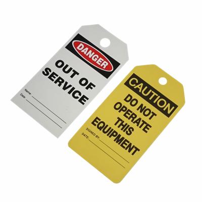 China Customizable Plastic Safety Tag for Industrial Compliance for sale