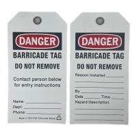 China Plastic Tag Danger Barricade Tag Durable PVC for Safety Sign Tag for sale