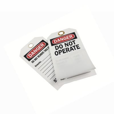 China Waterproof Long Lasting Customized Plastic Safety Tags for sale