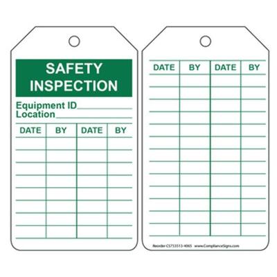 China Custom Design Printable PVC Durable Waterproof Inspection Tag for sale