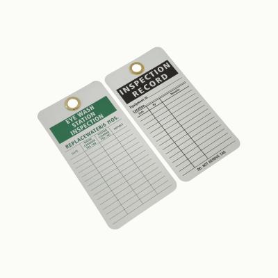 China Plastic Safety Tag For Work Place with Customized Mounting Hole Size 3/8inch for sale