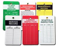 China Custom Safety Inspection Tag Label Polyester Waterproof Double Side Printing Plastic Tag for sale