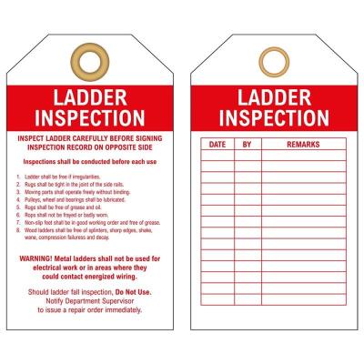 China Inspection Tag Vinyl Waterproof Durable Plastic Safety Tag for sale
