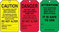 China Scaffolding Safety Tag Polyester Waterproof Durable Lockout Tag for sale
