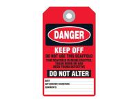 China Plastic Safety Tag Polyester Waterproof Durable Lockout  Scaffolding Tag for sale