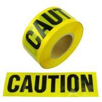 China Plastic Barrier Tape  Custom Printed Logo Yellow Caution Tape PE Waterproof Non-Adhesive Tape  for Warning for sale