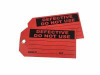 China Out Of Service Tag Red Rectangle Indoor 5-3/4*3inch Die Cutting Tag for sale