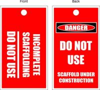 China Danger Safety Tag Double Side Printing Polyester Die Cutting Lockout Tag for sale