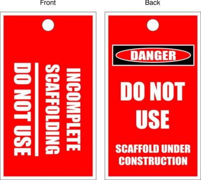 China Danger Safety Tag Double Side Printing Polyester Die Cutting Lockout Tag for sale