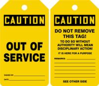 China Plastic Caution Tag Yellow Die Cutting Waterproof PVC Safety Tag for Equipment Identification for sale
