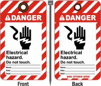 China Factory Printed Plastic Danger Tag PVC Waterproof Durable Safety Tag for sale