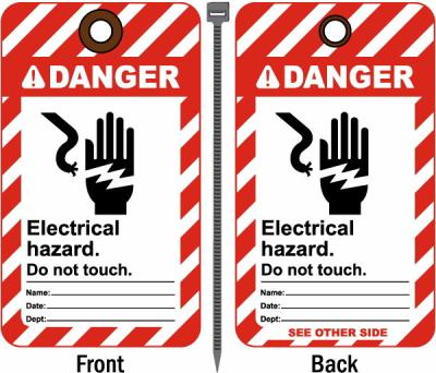 China Factory Printed Plastic Danger Tag PVC Waterproof Durable Safety Tag for sale