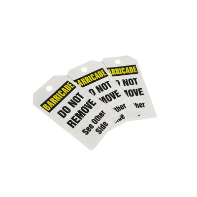 China Custom Plastic Indicating Tag PVC Waterproof Safety Tag for sale