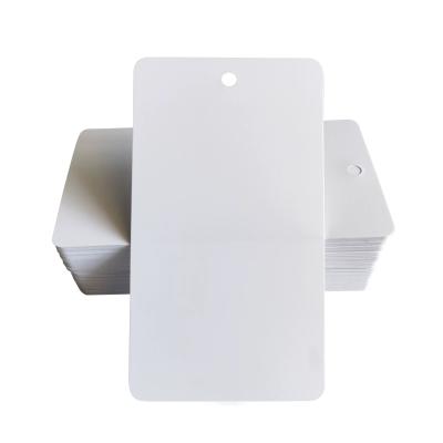 China Plastic Blank Tag PVC Recycle  Blank White Hang Tag for sale