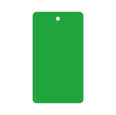 China Plastic Blank Tag PVC Recycle Corful Rectangle Die Cutting Hang Tag for sale