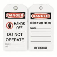 China Safety Danger Tag Polyester Rectangle Waterproof Lockout Plastc Tag for sale