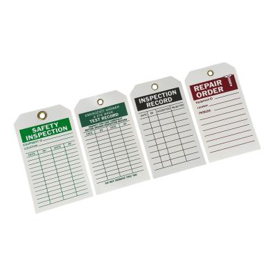 China Customized PVC Vinyl Safety Tag Waterproof Tear Resistant UV Resistant Fast Response for Safety Products for sale