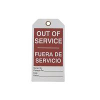 China Out of Service Tag Polyester Waterproof Durable Safety Plastic Tag for Warning for sale