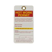 China Custom Plastic Safety Tag 14.7x7.7cm with Metal Eyelet for sale