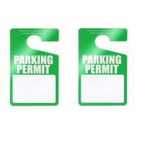 China Green Parking Permit PVC Hang Tag Waterproof Durable Tag for Car for sale