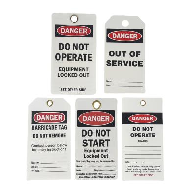 China Industry Equipment Locked Out Pvc Safety Lockout Tag Warning Tags for sale