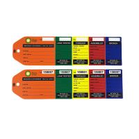 China Custom Security  Tag Waterproof Resistant Tear  Safety Inspection Marking Labels  PVC  Management Tag for sale