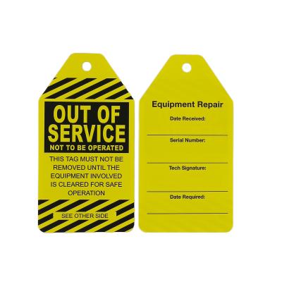 China Plastic Safety Lockout Tagout Tags Customize  Waterproof Tag for sale