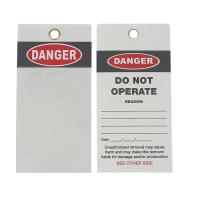 China Customizable 146*76mm PVC Safety Tag with 0.25mm Thickness and CMYK Printing for Industrial Use for sale