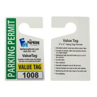 China Custom Printed Logo Parking Permit Hang Tag Plastic Waterproof Car Tag for sale