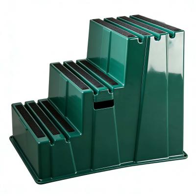 China Durable HDPE Stackable Step Stool with 500 lb Load Capacity Eco-friendly and Non-slip Design for sale