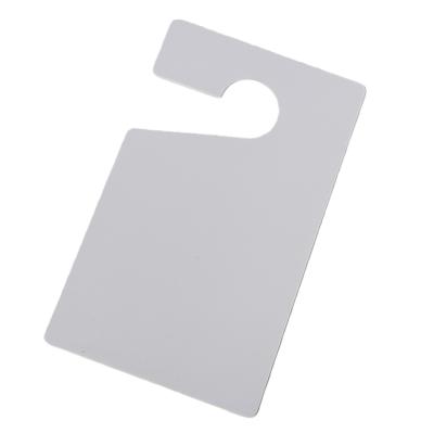 China Custom High Plastic Quality Blank Hang Tag Pass Card Door Hanger Flyer for sale