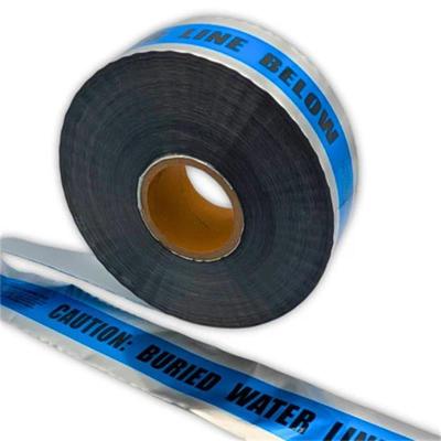 China Custom Printed Logo Detectable Underground Marking Tape Roll Non-adhesive Warning Tape for sale