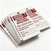 China Waterproof Plastic Hang Tags with Writable Surface and Customizable Dimensions for Brand Labels for sale