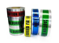 China Custom Printed Logo Waterproof 5mil Thickness Underground Detectable PE Warning Tape for sale