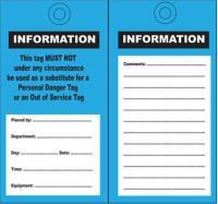 China Waterproof Plastic Information Tag with Customized Printing and Durable PVC Material for Safety Warning for sale