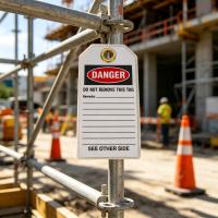 China Tear Resistant Laminated Inspection Tags - Loto Tags Lockout Tagout Danger Tag for Harsh Environments for sale