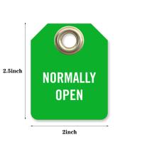 China Normally Open Tag with Grommet PVC Waterproof Plastic Tag for Warning for sale