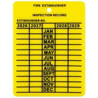 China Fire Extinguisher Tag Vinyl Waterproof Double Side Printing Plastic Tag for for Indoor Outdoor Inspection Tag for sale