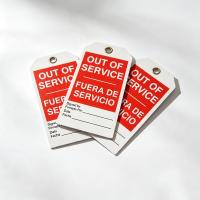 China High Quality Industrial PVC Plastic Safety Tag Lockout Danger Identification Tag for sale